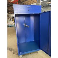 China Steel Blue White Saddle Box Tack Locker For Horse Equipment Storage for sale