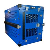 China Heavy Duty Aluminum Collapsible Dog Travel Crate XL 40 inch for German Shepherd for sale