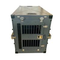 China Aluminum Dog Travel Box Foldable Gray Color for sale