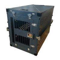 China Aluminum Dog Travel Box Foldable Gray Color for sale