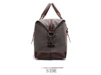 China Leather Tote Travel Duffel Bag Expandable Weekender Overnight Bag Canvas Large for sale
