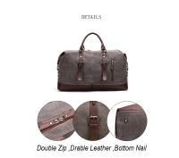 China Leather Tote Travel Duffel Bag Expandable Weekender Overnight Bag Canvas Large for sale