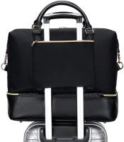 China Women'S Mens Leather Duffel Travel Bag  With Trolley Sleeve 17.3x14.5x8.3
