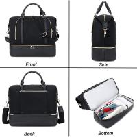 China Women'S Mens Leather Duffel Travel Bag  With Trolley Sleeve 17.3x14.5x8.3