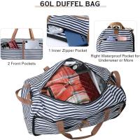 China Xxl 100l 60L Travel Foldable Duffel Bag Waterproof Blue Stripe 24.8X11.8X11