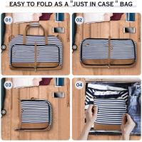 China Xxl 100l 60L Travel Foldable Duffel Bag Waterproof Blue Stripe 24.8X11.8X11