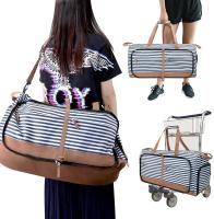 China Xxl 100l 60L Travel Foldable Duffel Bag Waterproof Blue Stripe 24.8X11.8X11