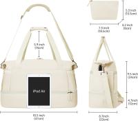 China Women Overnight Weekender Tote Bags With Charging Port and Shoe Compartment for sale