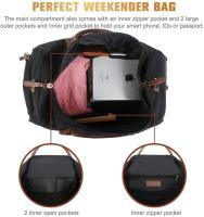 China 21X5.1X12 Inches Travel Duffel Bag , Overnight Black Durable Perfect Weekend Bag for sale