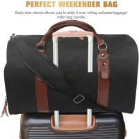 China 21X5.1X12 Inches Travel Duffel Bag , Overnight Black Durable Perfect Weekend Bag for sale