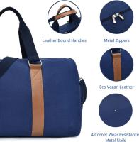 China 12OZ Mens Womens Canvas Overnight Bag , Large Custom Travel Bag for sale