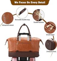 China PU Leather Weekender Bag , Travel Duffel Bags With Shoe And Laptop Compartment for sale