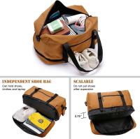 China Large capacity Gym Waterproof Duffel custom Travel Bag With Shoes Compartment Overnight for sale