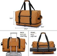 China Large capacity Gym Waterproof Duffel custom Travel Bag With Shoes Compartment Overnight for sale