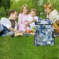 China Food Camo Insulated Cooler Bag Backpack Lunch Pockets 34x23x43cm for sale