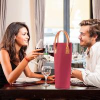 China Round Portable Insulated Cooler Bag For Baby Bottles Wine Ice Bag Small 4x14