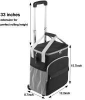 China Picnic Insulated Trolley Cooler Bag With Wheels Cart Keep Cool Warm 2x8x15