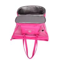 China Large Insulated Beach Tote Cooler Bag Handbag For Cold Drinks Pink for sale