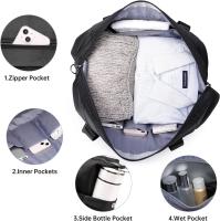 China 600D Polyester Sports Waterproof Gym Bag With USB Charging Port for sale
