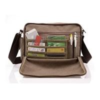 China Portable Canvas Offset Print Crossbody Messenger Bag Women'S 13.8 X 4 X 10.8 Inches for sale