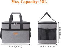 China 30 50 60 Can Insulated Collapsible Cooler Bag Tote Lunch Soft 40x27x31cm for sale