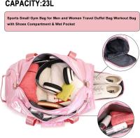 China Water Resistant Polyester Metalic Pink Color Overnight Weekender Gym Dance Bag with Wet pocket for sale