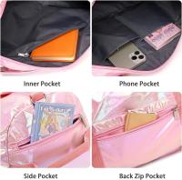 China Water Resistant Polyester Metalic Pink Color Overnight Weekender Gym Dance Bag with Wet pocket for sale