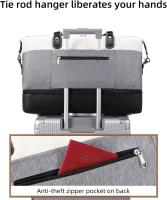 China Canvas Large Weekender Foldable Carry On Travel Duffel Bag with leather shoes compartment for sale