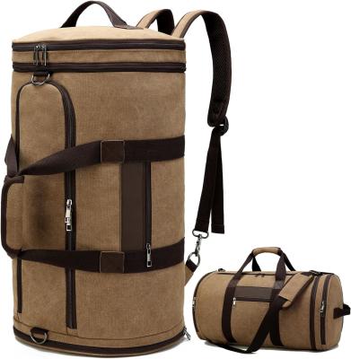 China 58L Brown Convenient Carry On Expandable Mens Weekender Travel Bag with Shoes Compartment for sale