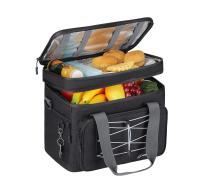 China Double Decker Cooler Bag For Frozen Food Collapsible Insulated Cooler 27L for sale