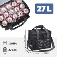 China Double Decker Cooler Bag For Frozen Food Collapsible Insulated Cooler 27L for sale