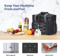 China Double Decker Cooler Bag For Frozen Food Collapsible Insulated Cooler 27L for sale