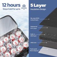 China Double Decker Cooler Bag For Frozen Food Collapsible Insulated Cooler 27L for sale
