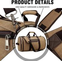 China 58L Brown Convenient Carry On Expandable Mens Weekender Travel Bag with Shoes Compartment for sale