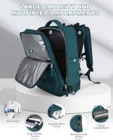 China Waterproof Airline Approved Carry On Laptop College Hiking Travel Backpack With Shoe Compartment For Women Men for sale