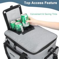 China Silver White Large Insulated Tote Cooler Bag With Zipper Soft Men'S 60Can 0.8kg for sale