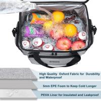 China Silver White Large Insulated Tote Cooler Bag With Zipper Soft Men'S 60Can 0.8kg for sale