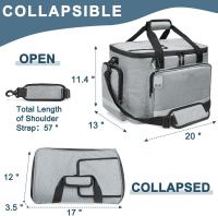 China Silver White Large Insulated Tote Cooler Bag With Zipper Soft Men'S 60Can 0.8kg for sale