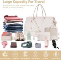 China Large Size Beige Weekender Overnight Bag Hospital Travel Carry On Tote for sale