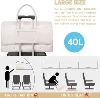 China Large Size Beige Weekender Overnight Bag Hospital Travel Carry On Tote for sale