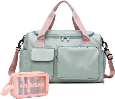China Medium Lightweight Waterproof Fodable Duffel Travel Bag With Shoe Compartment / Wet Pocket for sale