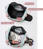 China Medium Lightweight Waterproof Fodable Duffel Travel Bag With Shoe Compartment / Wet Pocket for sale
