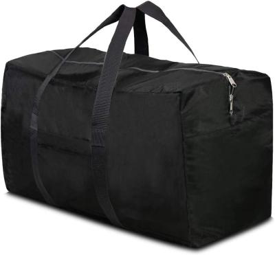 China Extra Large Black 96L Foldable Lightweight Duffel Travel Bag With Zipper for sale