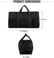 China Extra Large Black 96L Foldable Lightweight Duffel Travel Bag With Zipper for sale