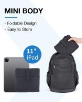China Black Foldable Dry Wet Travel Bag Lightweight Carry On Tote With Shoulder Strap for sale