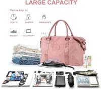 China Large Size Pink Waterproof Weekender Overnight Travel Bag With Wet Pocket for sale