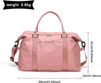 China Large Size Pink Waterproof Weekender Overnight Travel Bag With Wet Pocket for sale