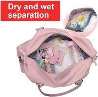China Large Size Pink Waterproof Weekender Overnight Travel Bag With Wet Pocket for sale