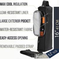 China Waterproof Insulated Wine Cooler Bag Custom Logo Portable Soft 6 Cans Golf 6.3x3x16inches for sale