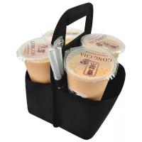 China Portable Tote Storage Coffee Delivery Bag , 10*7 Inch Custom Coffee Cup Sleeves for sale